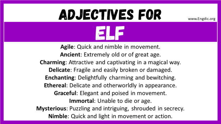 20+ Best Words to Describe Elf, Adjectives for Elf - EngDic