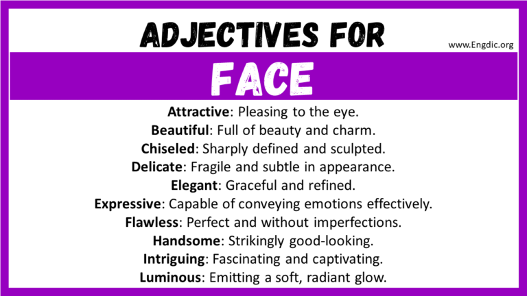 20+ Best Words to Describe Face, Adjectives for Face - EngDic