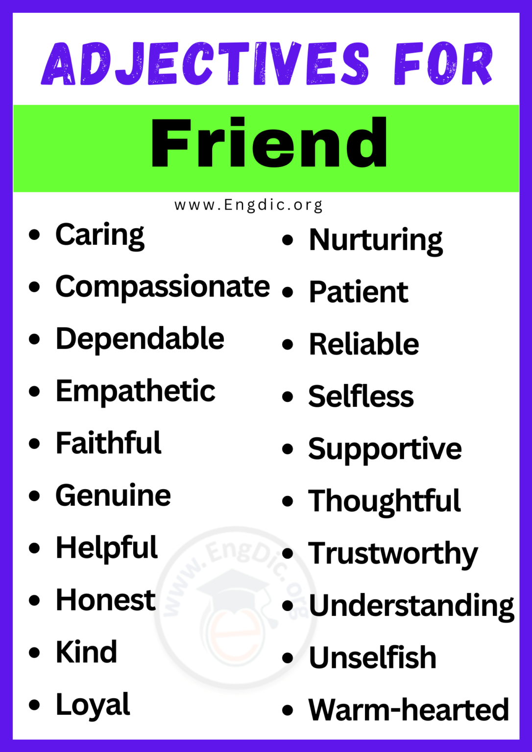 20+ Best Words to Describe Friend, Adjectives for Friend - EngDic 20+ Best Words to Describe Friend, Adjectives for Friend - EngDic