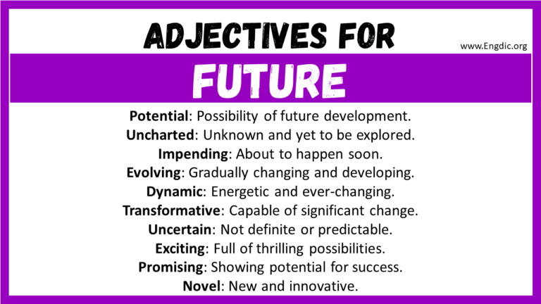 20+ Best Words to Describe Future, Adjectives for Future - EngDic