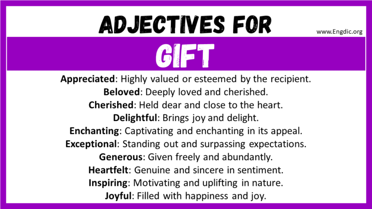 20+ Best Words to Describe Gift, Adjectives for Gift - EngDic