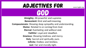 20+ Best Words to Describe God, Adjectives for God - EngDic