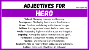20+ Best Words to Describe Hero, Adjectives for Hero - EngDic