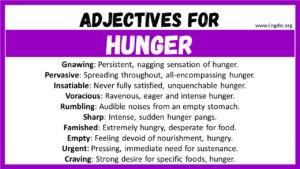 20+ Best Words to Describe Hunger, Adjectives for Hunger - EngDic