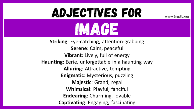20+ Best Words to Describe Image, Adjectives for Image - EngDic