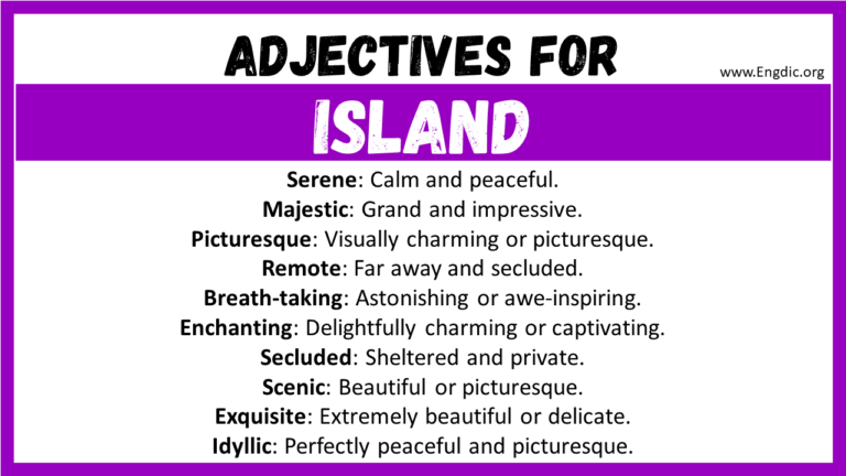 20+ Best Words to Describe Island, Adjectives for Island - EngDic