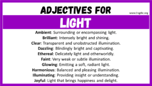 20+ Best Words to Describe Light, Adjectives for Light - EngDic
