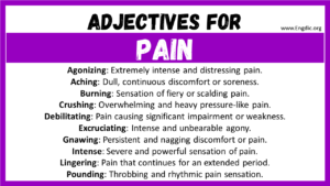 20+ Best Words to Describe Pain, Adjectives for Pain - EngDic