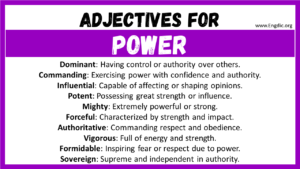 20+ Best Words to Describe Power, Adjectives for Power - EngDic
