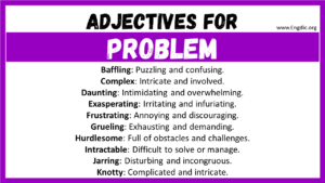 20+ Best Words to Describe Problem, Adjectives for Problem - EngDic