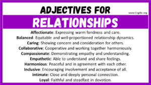 20+ Best Words to Describe Relationships, Adjectives for Relationships ...