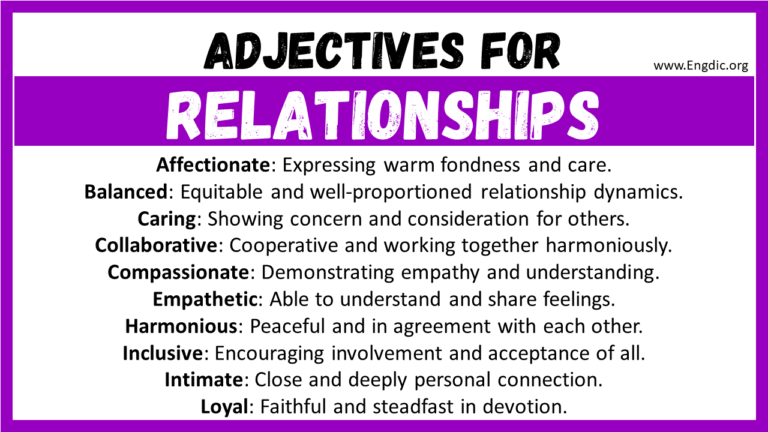 20+ Best Words to Describe Relationships, Adjectives for Relationships ...