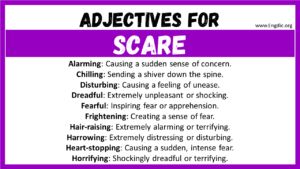 20+ Best Words to Describe Scare, Adjectives for Scare - EngDic