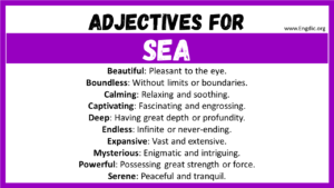 20+ Best Words to Describe Sea, Adjectives for Sea - EngDic