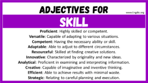 20+ Best Words to Describe Skill, Adjectives for Skill - EngDic