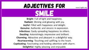 20+ Best Words to Describe Smile, Adjectives for Smile - EngDic