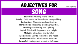 20+ Best Words to Describe Song, Adjectives for Song - EngDic