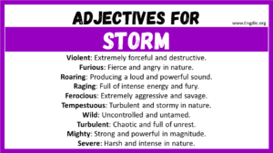 20+ Best Words to Describe Storm, Adjectives for Storm - EngDic