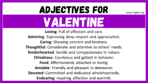 20+ Best Words to Describe Valentine, Adjectives for Valentine - EngDic
