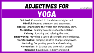 20+ Best Words to Describe Yoga, Adjectives for Yoga - EngDic
