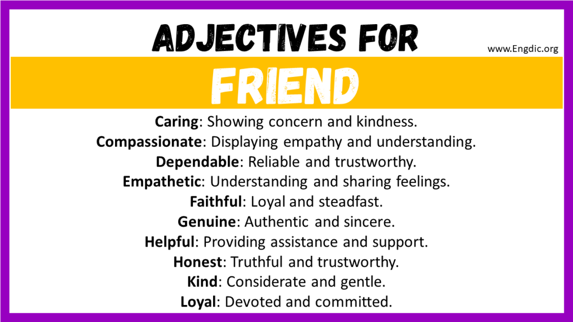 20+ Best Words to Describe Friend, Adjectives for Friend - EngDic 20+ Best Words to Describe Friend, Adjectives for Friend - EngDic