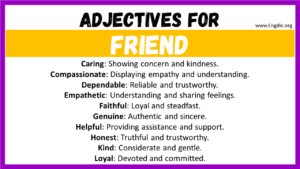 20+ Best Words to Describe Friend, Adjectives for Friend - EngDic