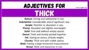 20+ Best Adjectives for Thick, Words to Describe a Thick - EngDic