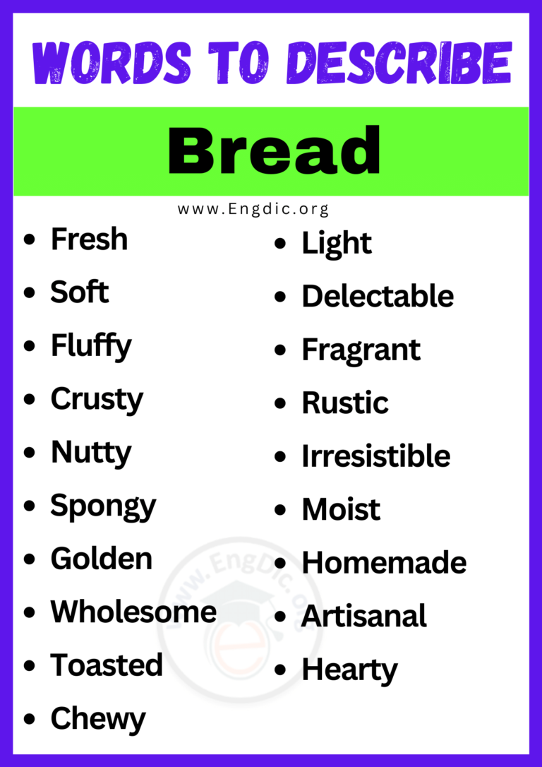 20+ Best Words to Describe Bread, Adjectives for Bread - EngDic