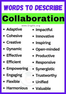 20+ Best Words to Describe Collaboration, Adjectives for Collaboration ...