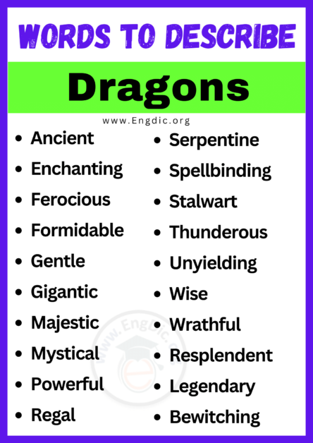 20+ Best Words to Describe Dragons, Adjectives for Dragons - EngDic