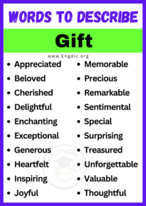 20+ Best Words to Describe Gift, Adjectives for Gift - EngDic