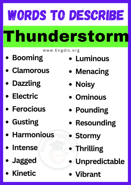 20+ Best Words to Describe Thunderstorm, Adjectives for Thunderstorm ...
