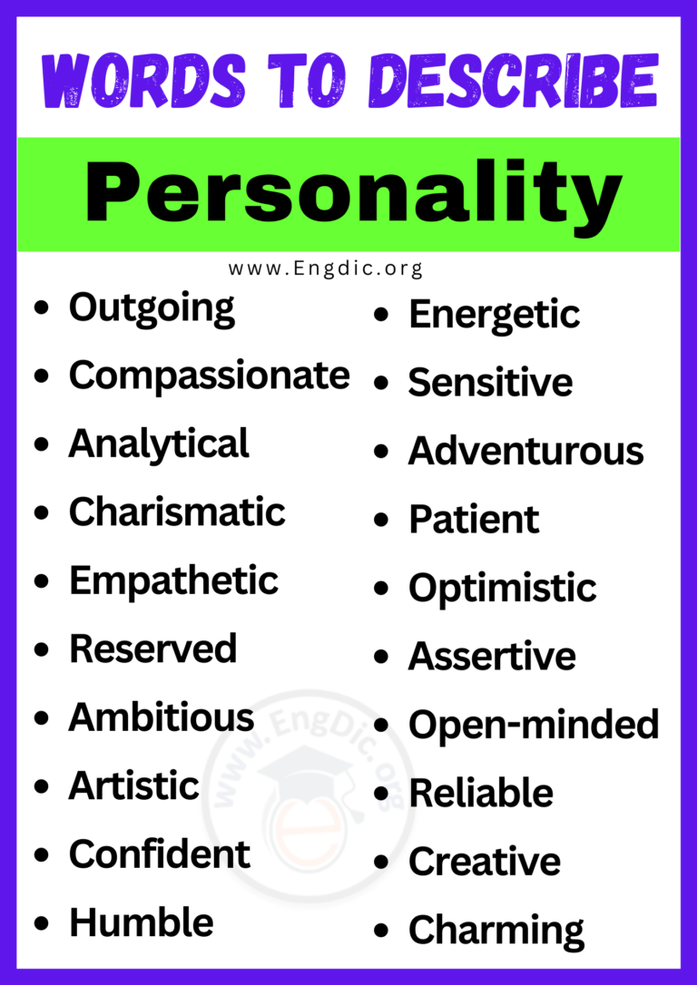 20+ Best Adjectives for Personality, Words to Describe a Personality ...