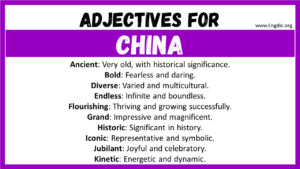 20+ Best Words to Describe China, Adjectives for China - EngDic
