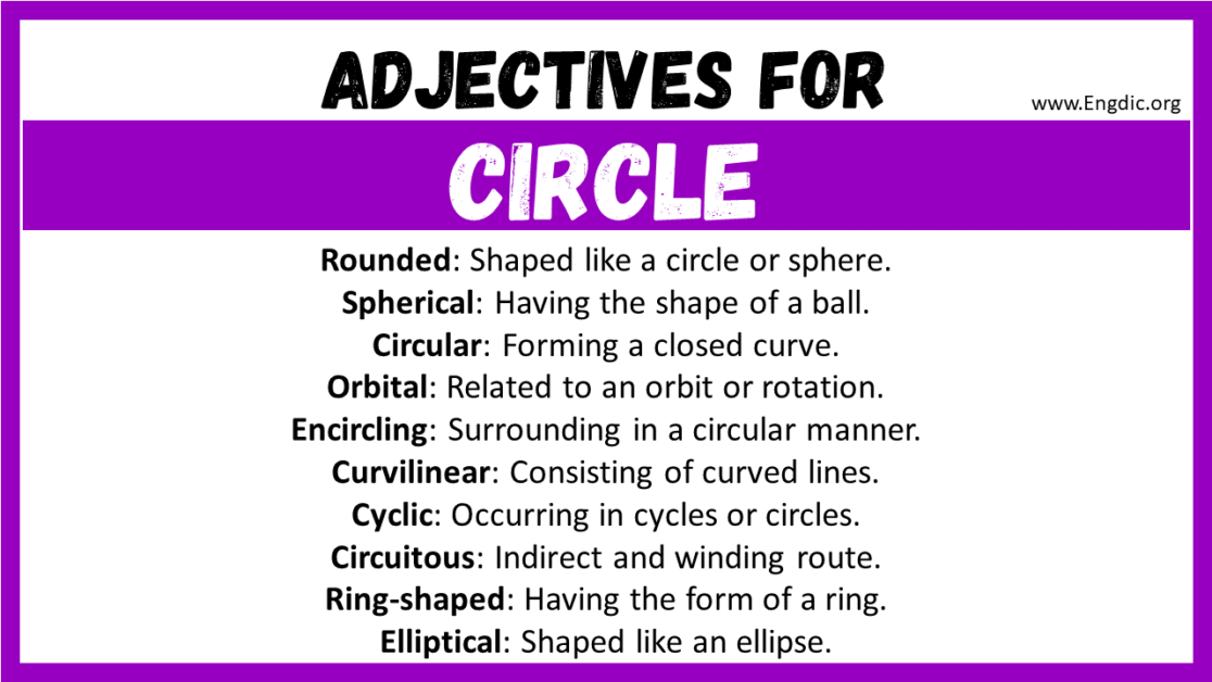 20+ Best Words to Describe Circle, Adjectives for Circle - EngDic