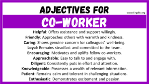 20+ Best Words to Describe Co-Worker, Adjectives for Co-Worker - EngDic