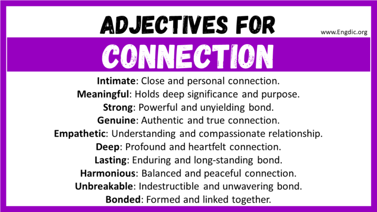 20+ Best Words to Describe Connection, Adjectives for Connection - EngDic