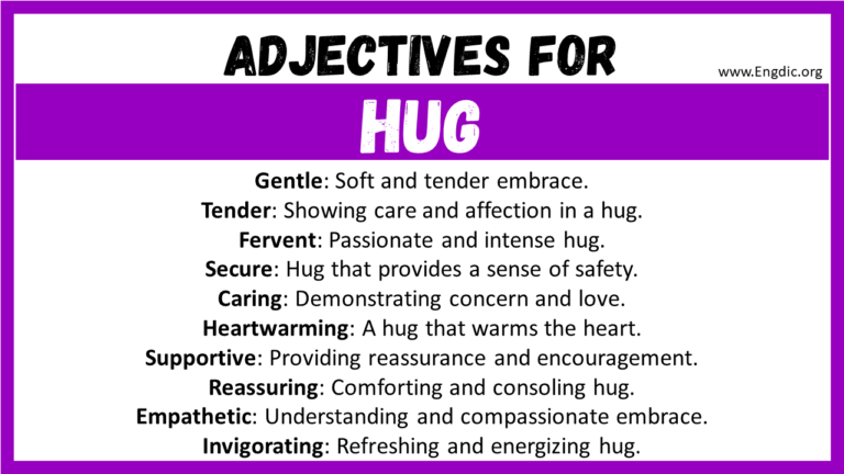 20+ Best Words to Describe Hug, Adjectives for Hug - EngDic