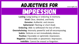 20+ Best Words to Describe Impression, Adjectives for Impression - EngDic