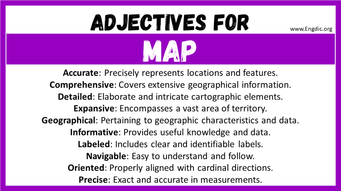 20+ Best Words to Describe Map, Adjectives for Map - EngDic