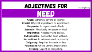 20+ Best Words to Describe Need, Adjectives for Need - EngDic