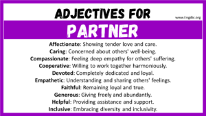 20+ Best Words to Describe Partner, Adjectives for Partner - EngDic