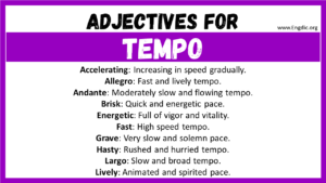 20+ Best Words to Describe Tempo, Adjectives for Tempo - EngDic