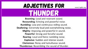 20+ Best Words to Describe Thunder, Adjectives for Thunder - EngDic