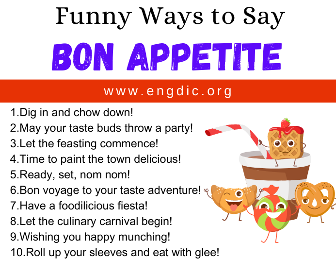 30 Funny Ways to Say Bon Appetite - EngDic