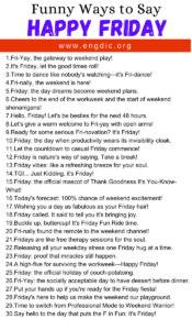 30 Funny Ways to Say Happy Friday - EngDic