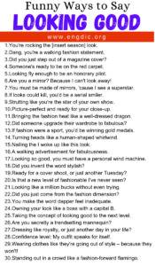 30 Funny Ways to Say Looking Good - EngDic