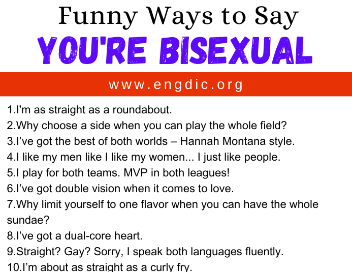 30 Funny Ways To Say Youre Bisexual Engdic