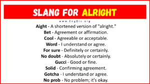 20+ Slang for Alright (Their Uses & Meanings) - EngDic