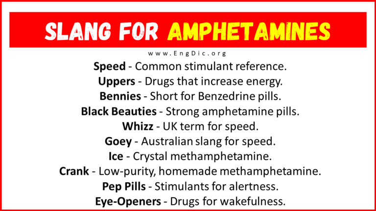 40+ Slang for Amphetamines (Their Uses & Meanings) - EngDic